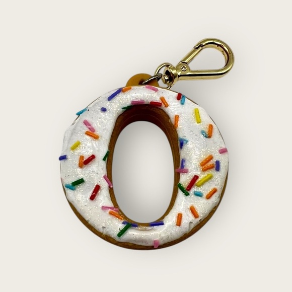 Accessories | Donut Letter O Shaped Keychain With Sprinkles New | Poshmark